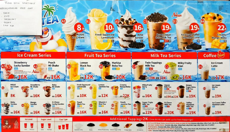 Menu Mixue | PDF