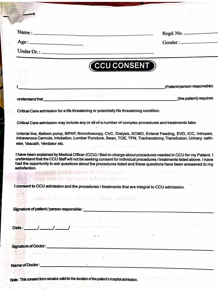 Ccu Consent From | PDF