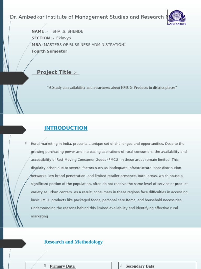 Project Report - Isha Shende | PDF | Consumer Behaviour | Retail