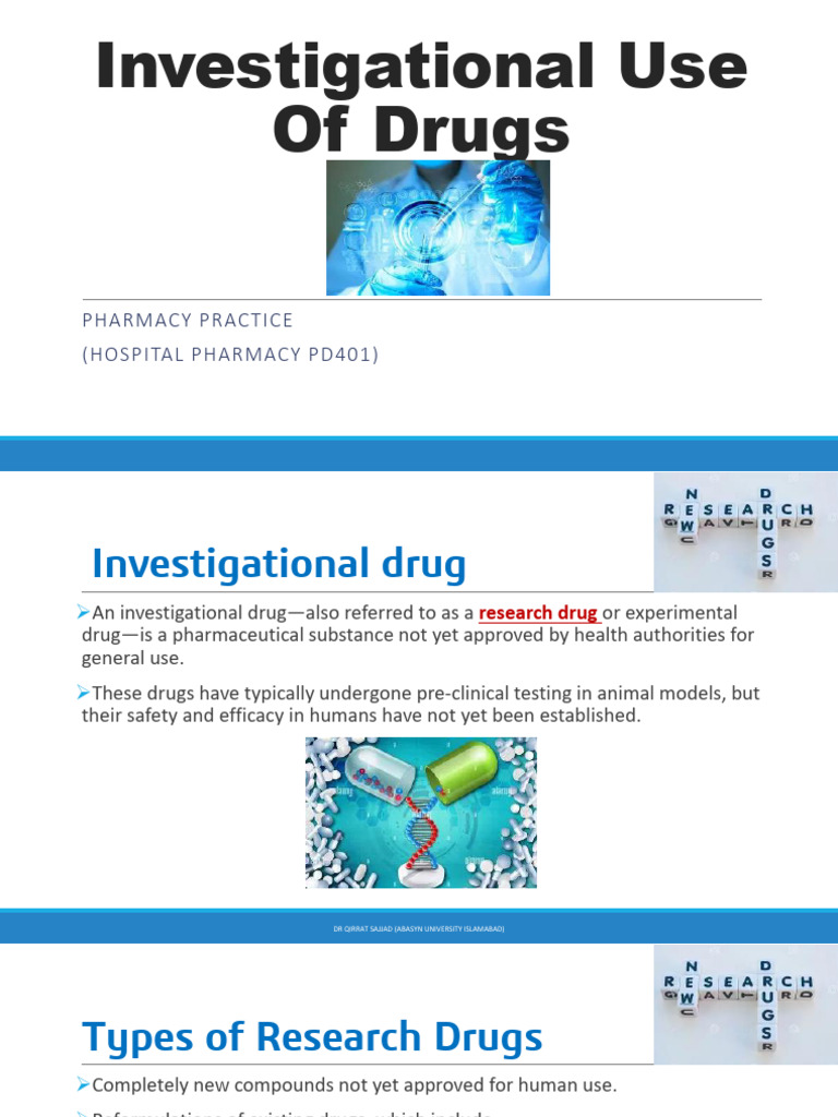 Investigational Use of Drugs | PDF | Clinical Trial | Phases Of ...