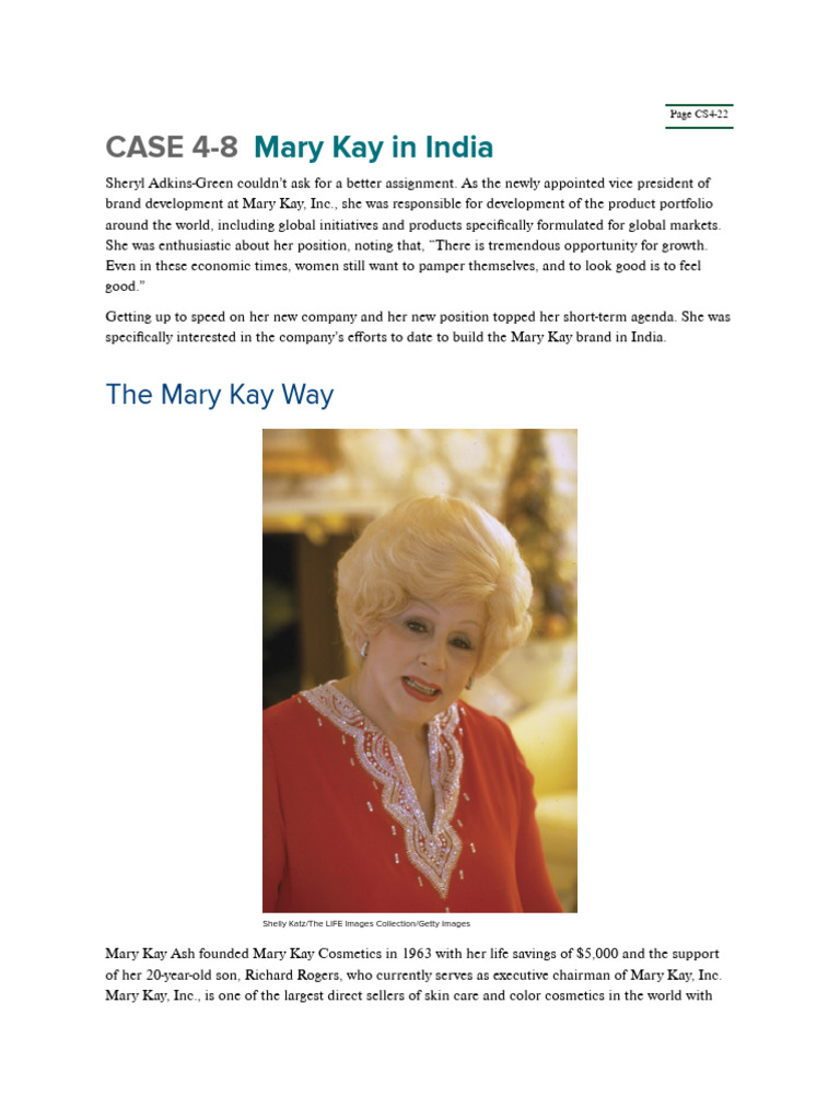 Mary Kay's Growth Strategy in India | PDF | Cosmetics | Brand