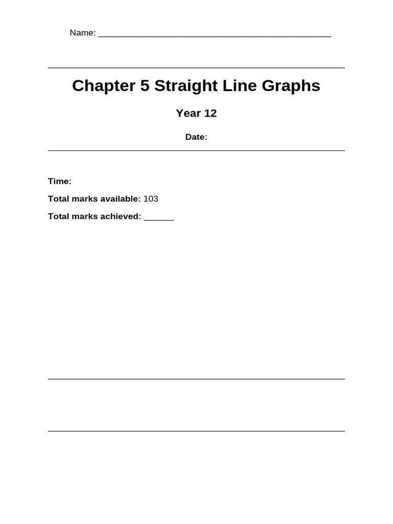 P1 Chapter 5 - Straight Line Graphs | PDF | Area | Equations