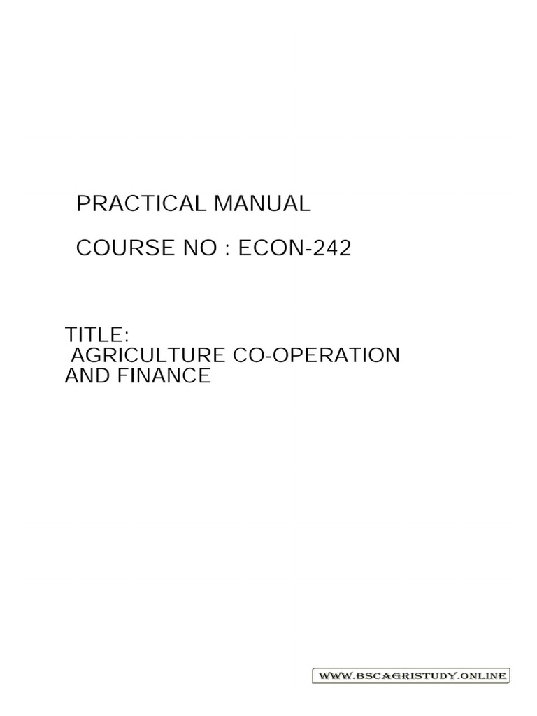 Econ 242 Practical Manual PDF | PDF