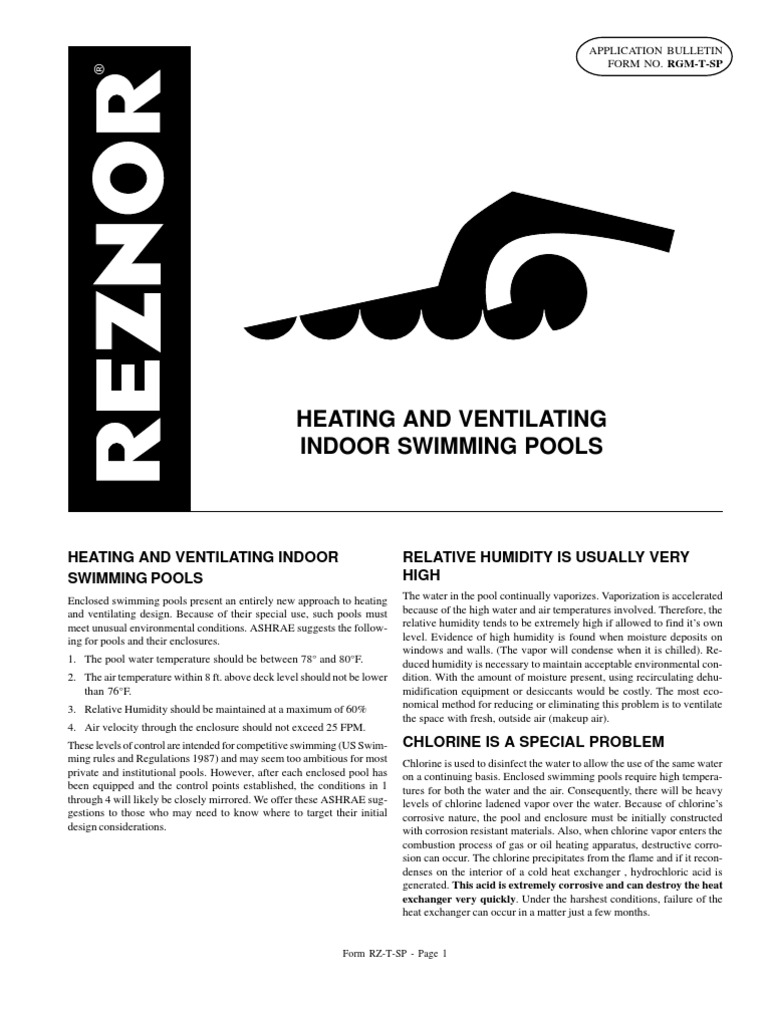 Heating and Ventilating Indoor Swimming Pool | Download Free PDF | Hvac ...