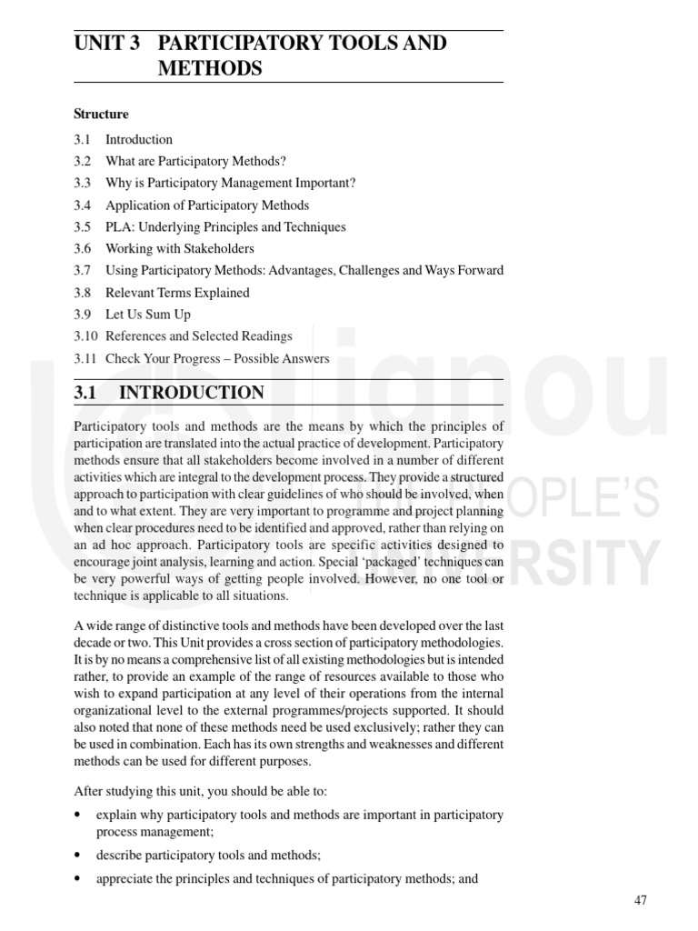 Participatory Tools for Urban Development | PDF | Methodology ...