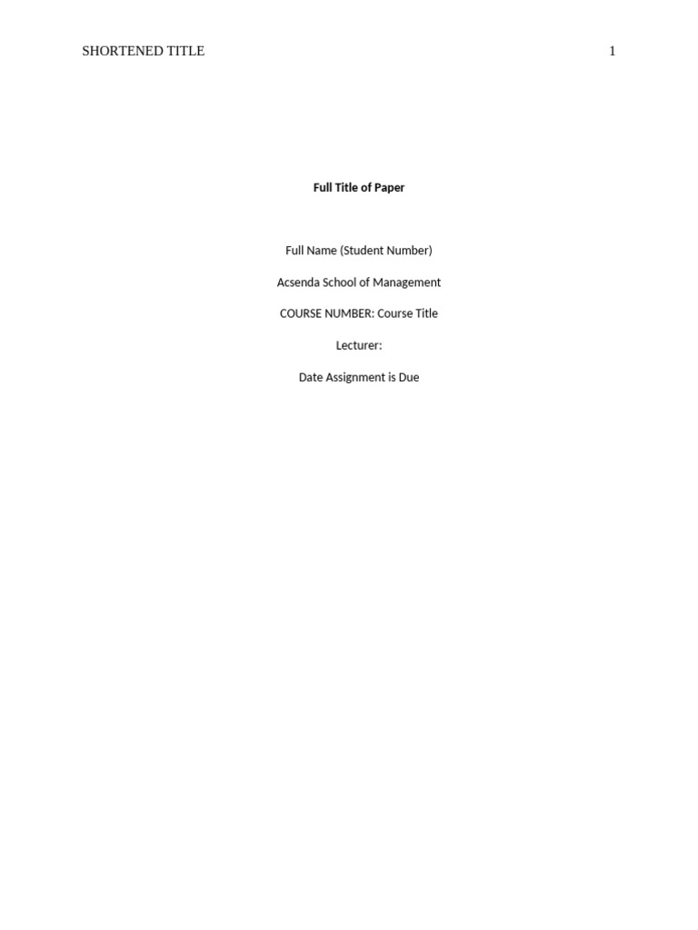 APA 7 Case Study Format Guide | PDF | Abstract (Summary) | Human ...
