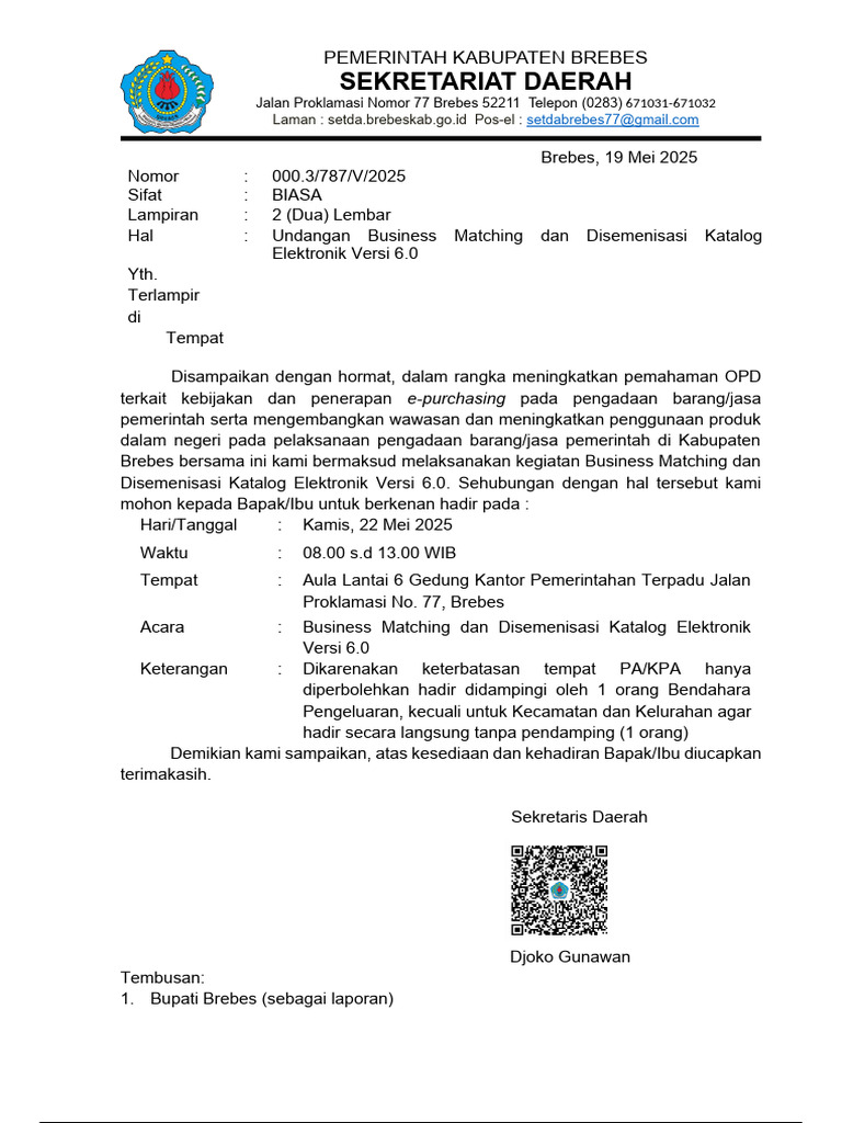 Undangan Business Matching 2025 | PDF