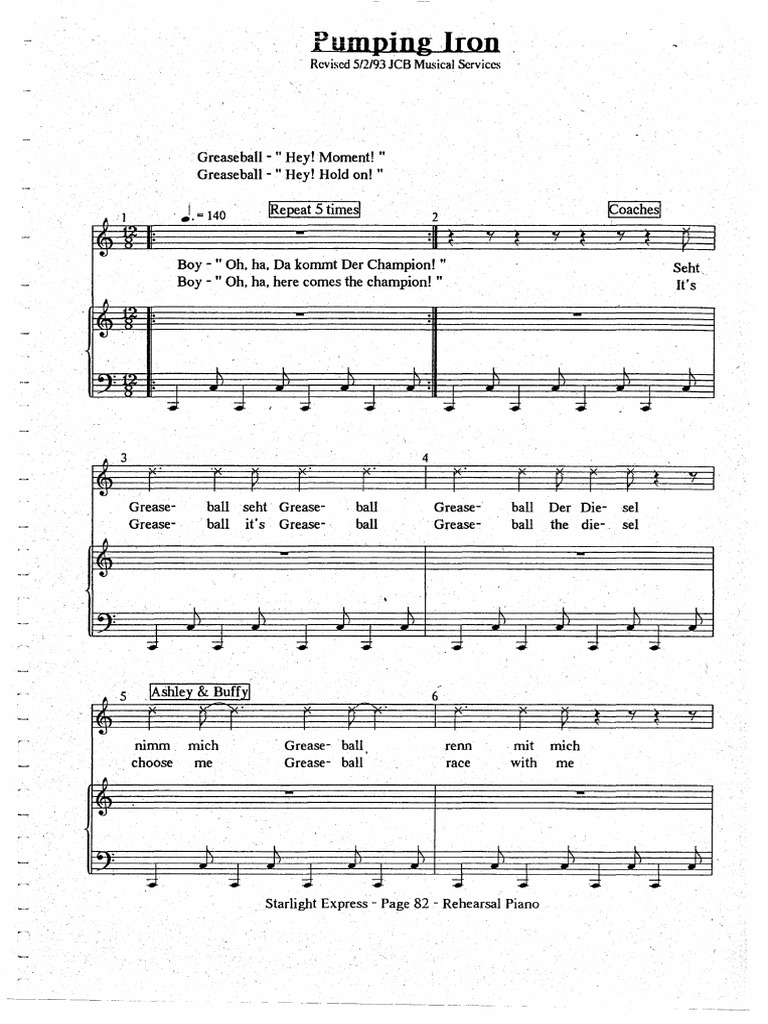 Pumping Iron Sheet Music | PDF