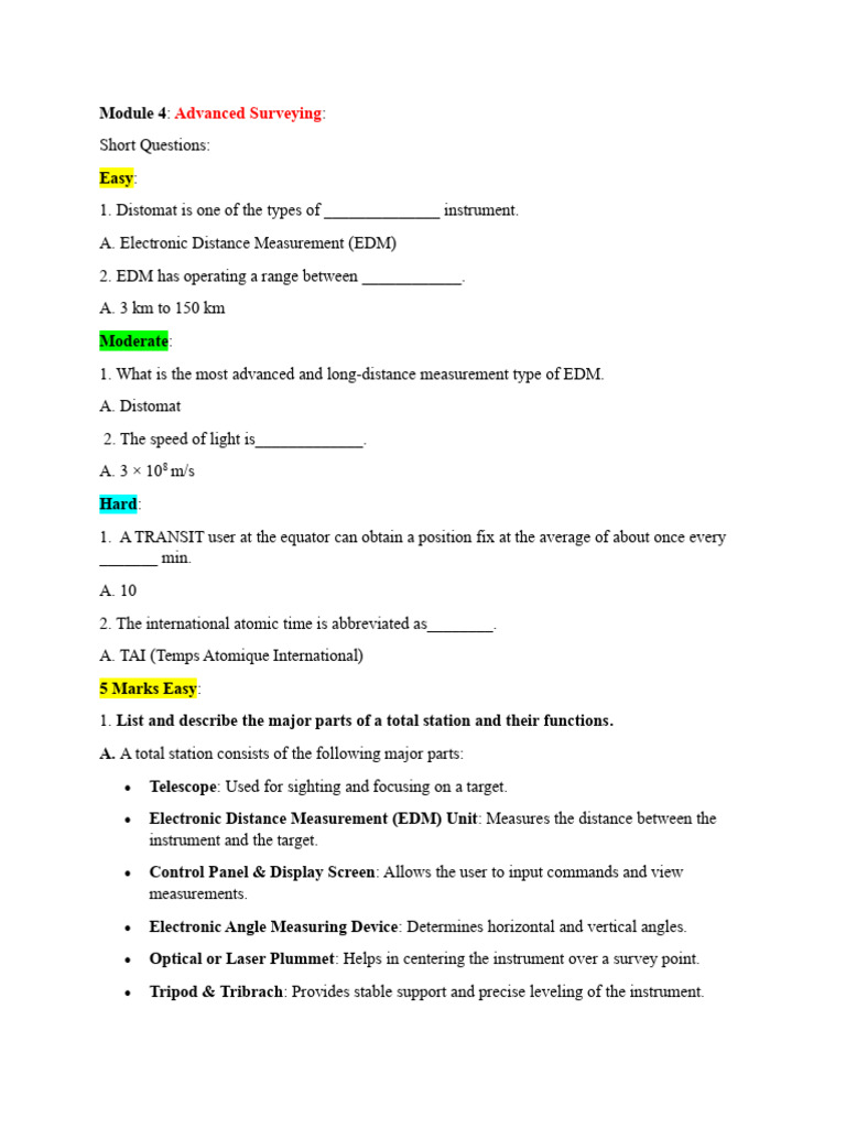 Advanced Surveying Techniques Overview | PDF | Global Positioning ...