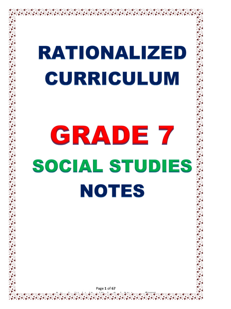 Grade 7 Rationalized Social Studies Notes | PDF | Thought ...