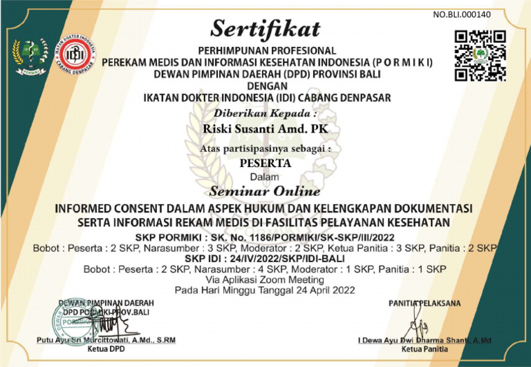 Informed Consent Dalam Aspek Hukum Dan Kelengkapan Dokumentasi Serta Informasi Rekam Medis Di ...