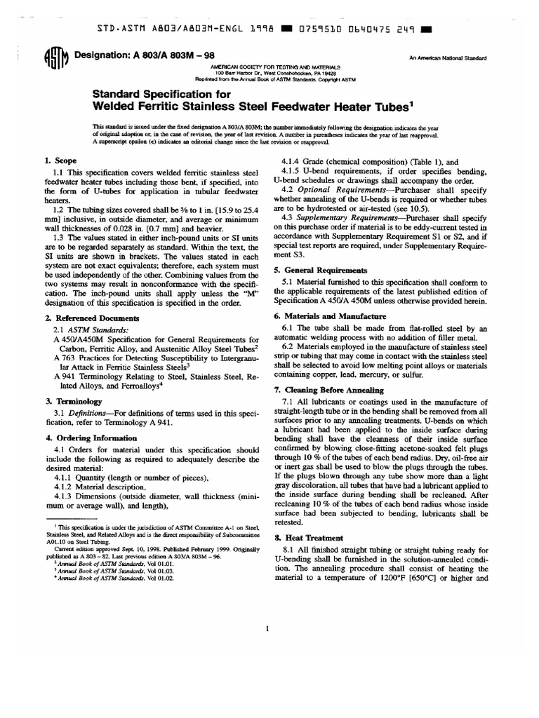 Astm A803 | PDF