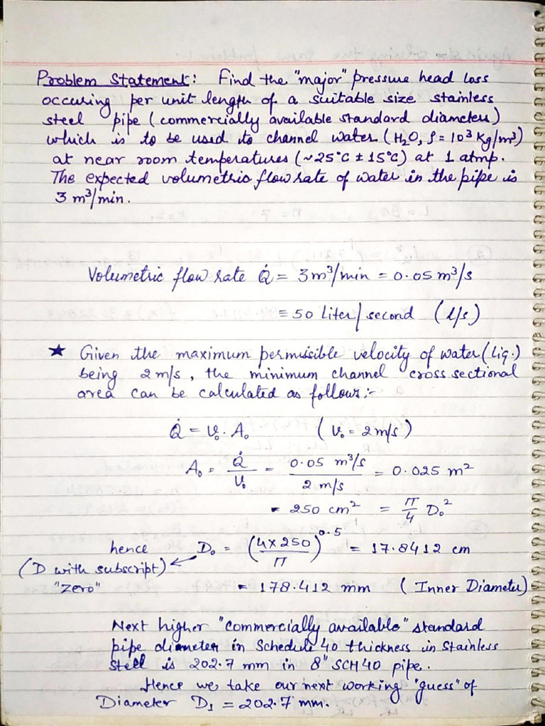 PED Pipe Calculation Example | PDF