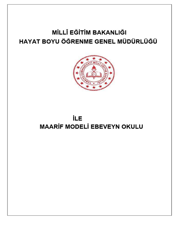Maarif Modeli Ebeveyn Okulu Kurs Programi | PDF