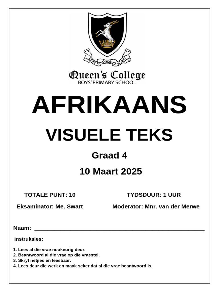 Visuele Teks 2025 | PDF