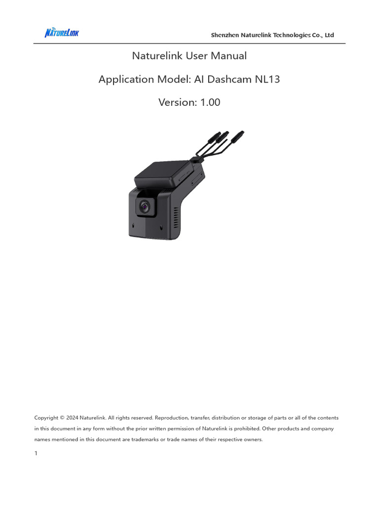 AI Dashcam NL13 User Manual | PDF | Mobile App | Booting
