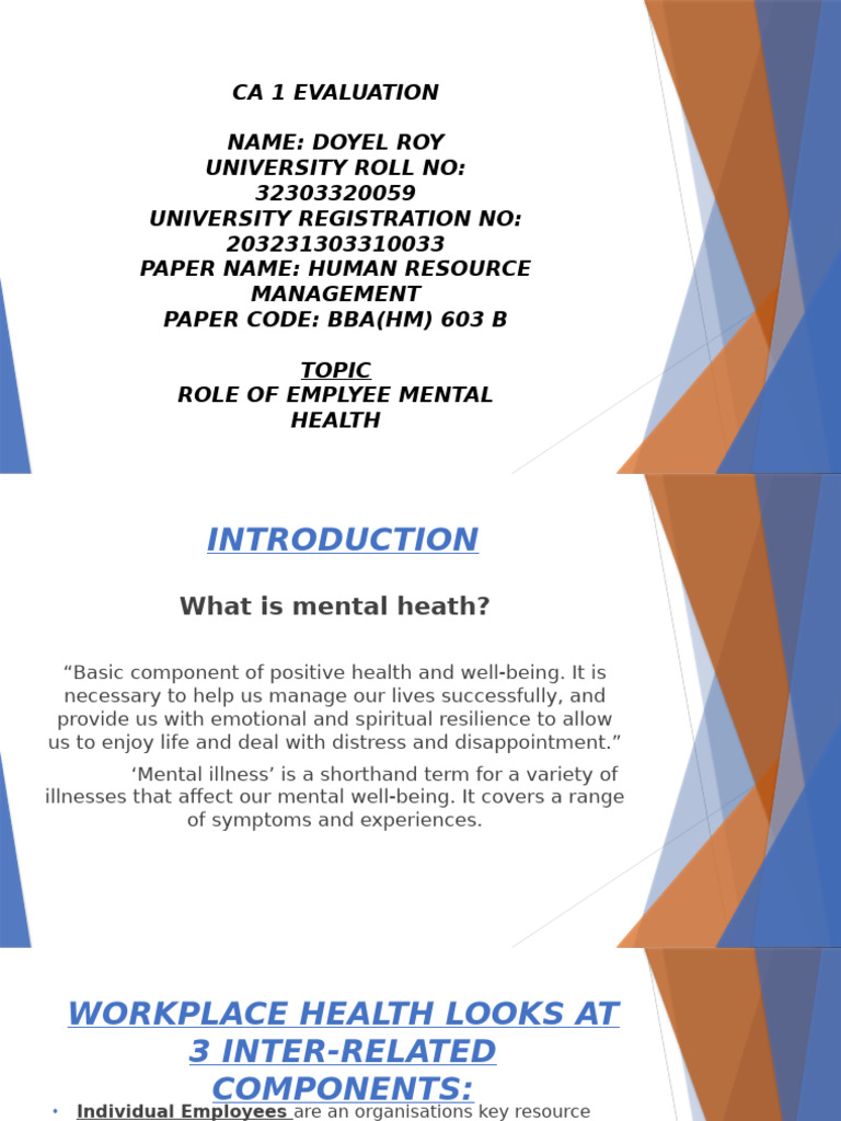 Doyel Roy 603B | PDF | Stress (Biology) | Mental Health