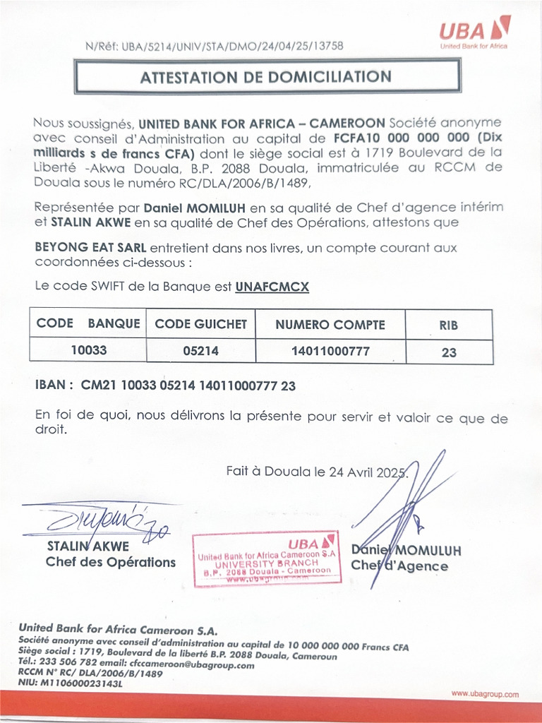 Attestation De Domiciliation Chamoson – EVMJI