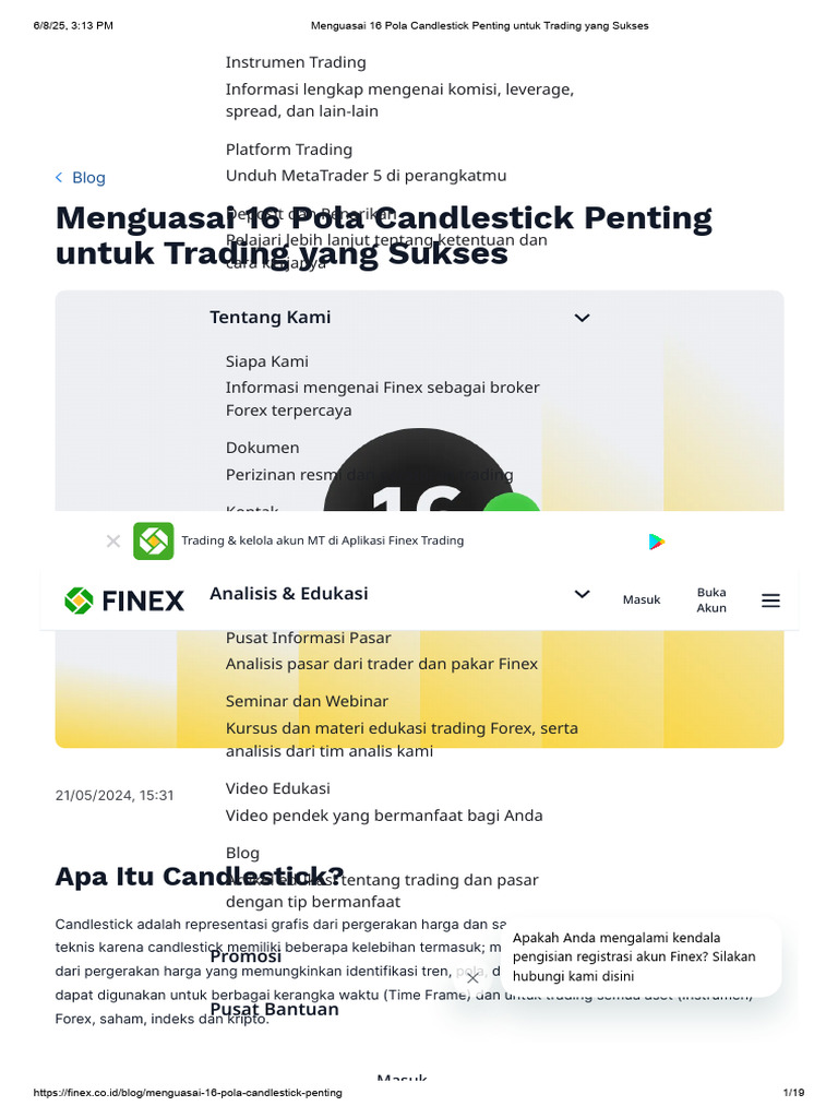 16 Pola Candlestick untuk Trader Crypto | PDF