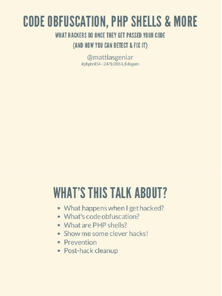 Code Obfuscation, PHP Shells and More | PDF