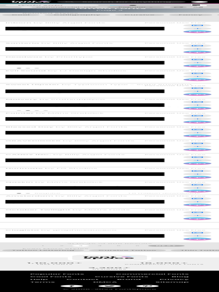 Tattoo Fonts (Page 3) FontSpace. | PDF