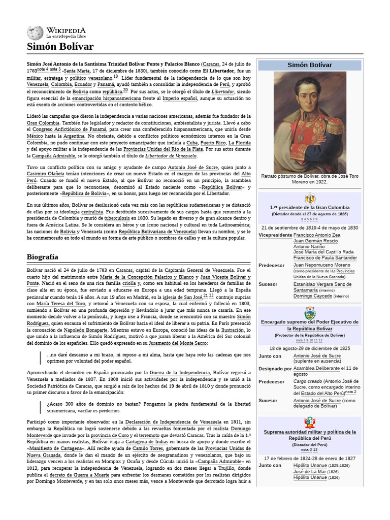 Simón Bolívar | PDF | Venezuela | Colombia