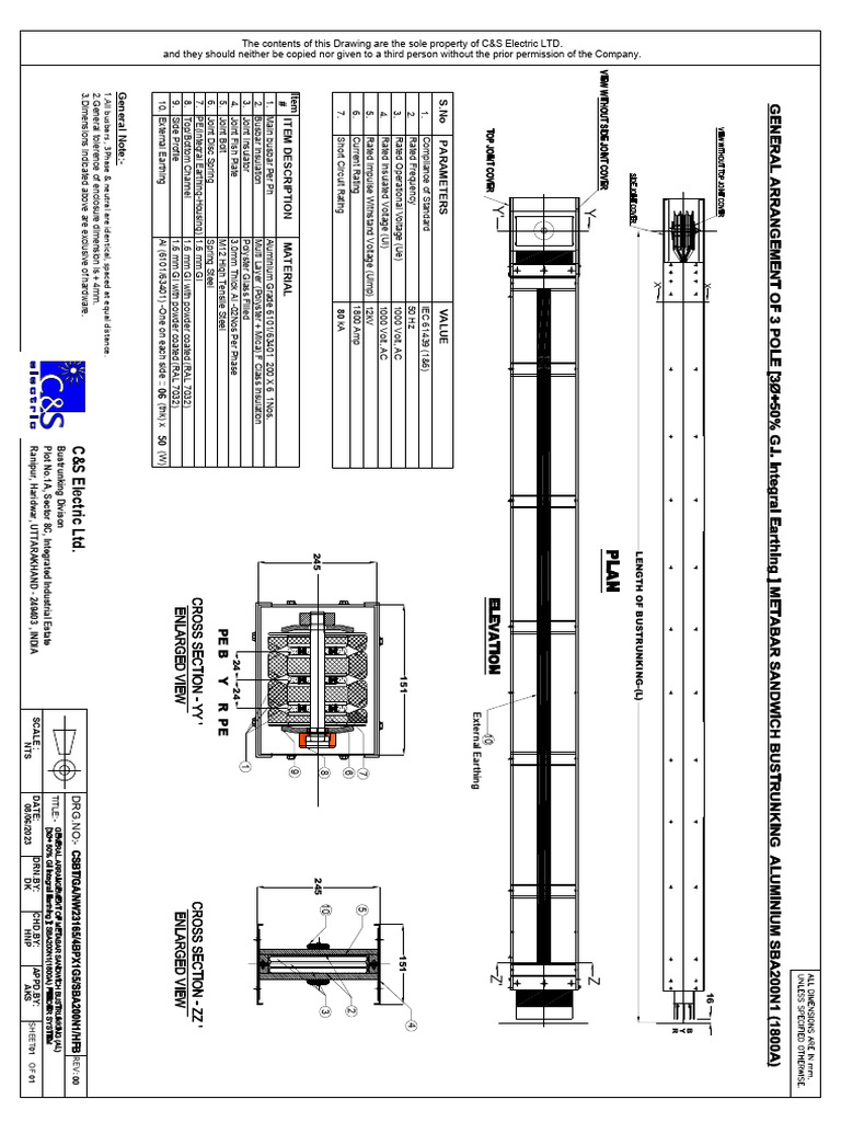 Annexure A PML3 SMO 002350 A General Arrangement Drawing | PDF ...