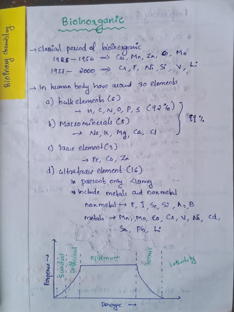 Bioinorganic Lecture | PDF