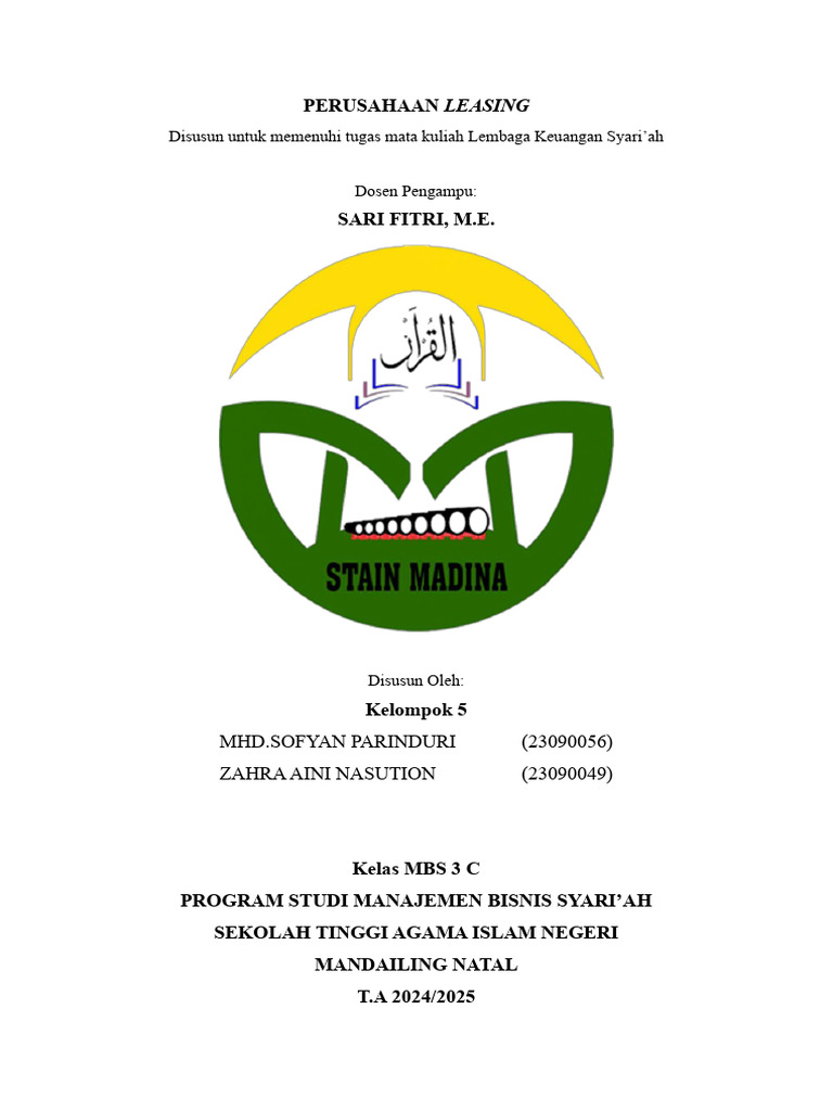 Logo Perusahaan Leasing Syariah | PDF