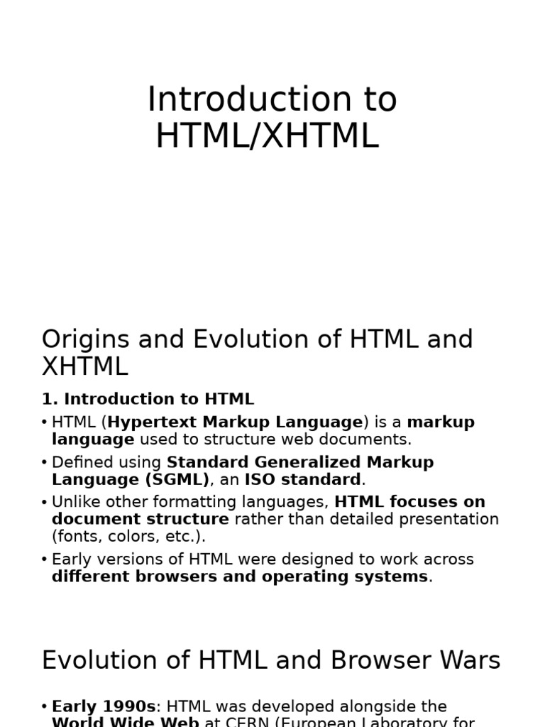Web Unit 1 Chapter-2 | PDF | Html | Xhtml