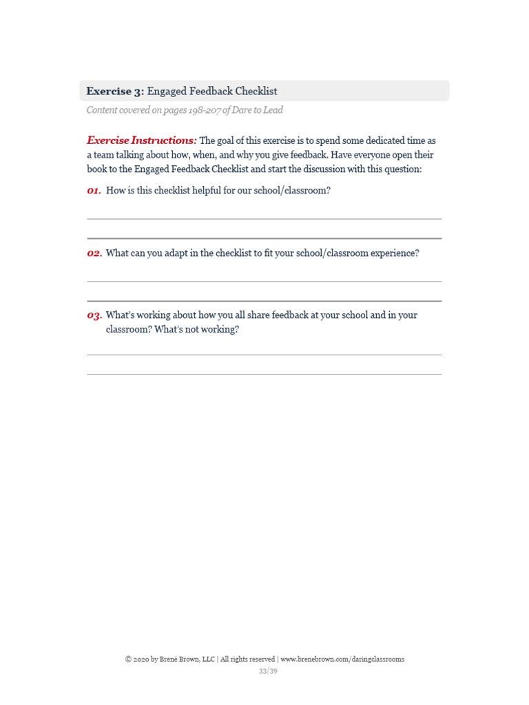 Engaged Feedback and BRAVING Trust Guide | PDF