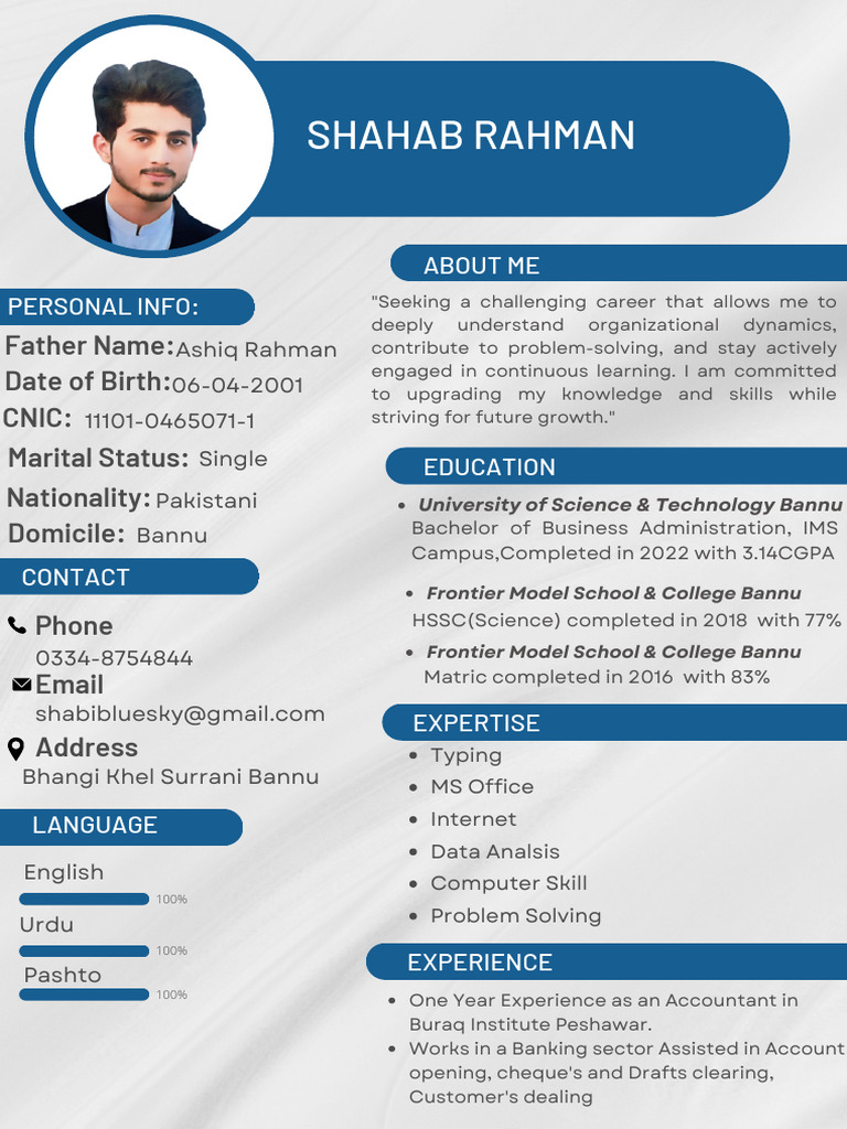Shahab Rahman Cv | PDF