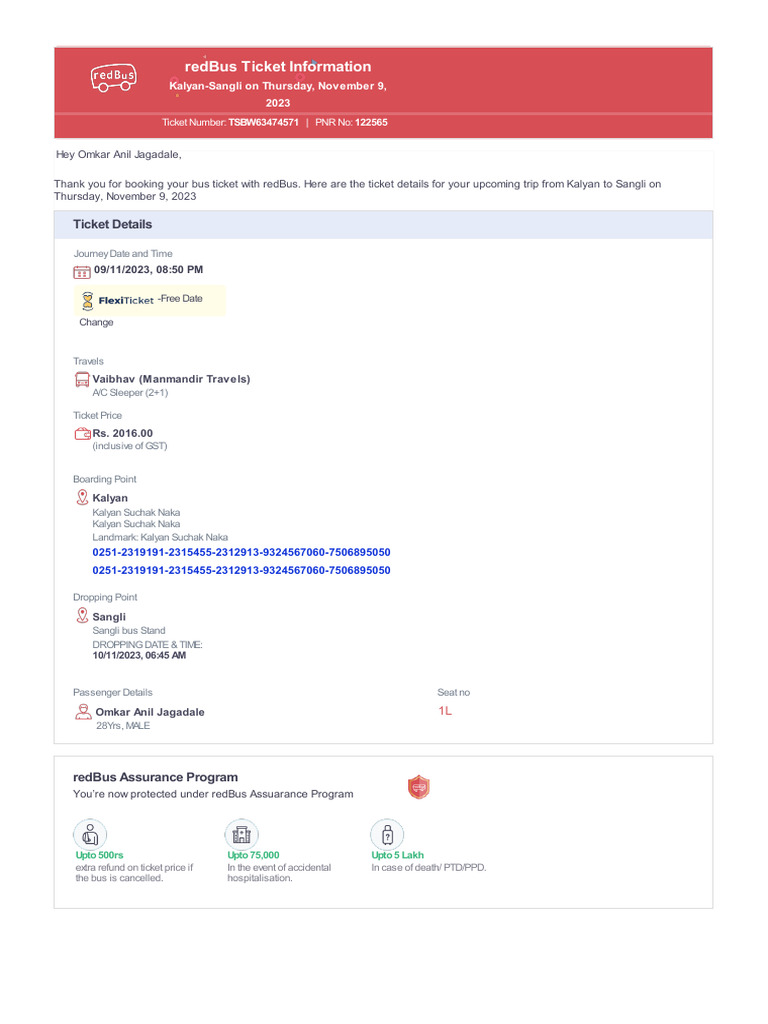 TICKET | PDF | Baggage