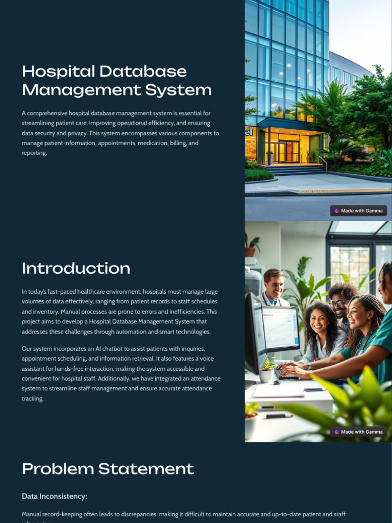 Hospital Database Management System | PDF | Databases | Prescription Drugs
