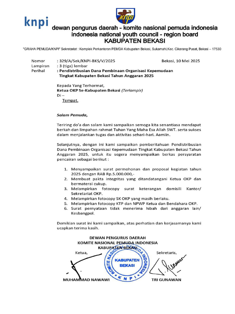 329 Pembinaan Okp Tahun 2025 | PDF