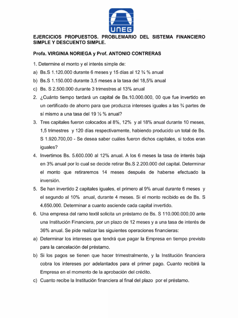 Tema 1 - Ejercicios Propuestos - Pagina 1 | PDF