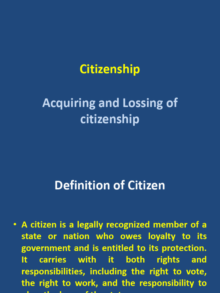 What Is Citizenship | PDF | Naturalization | Nationality Law