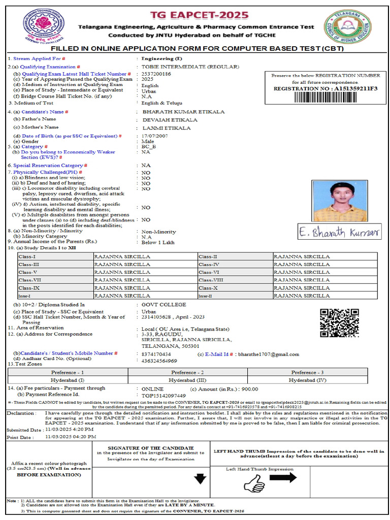 Bharath Eapcet | PDF