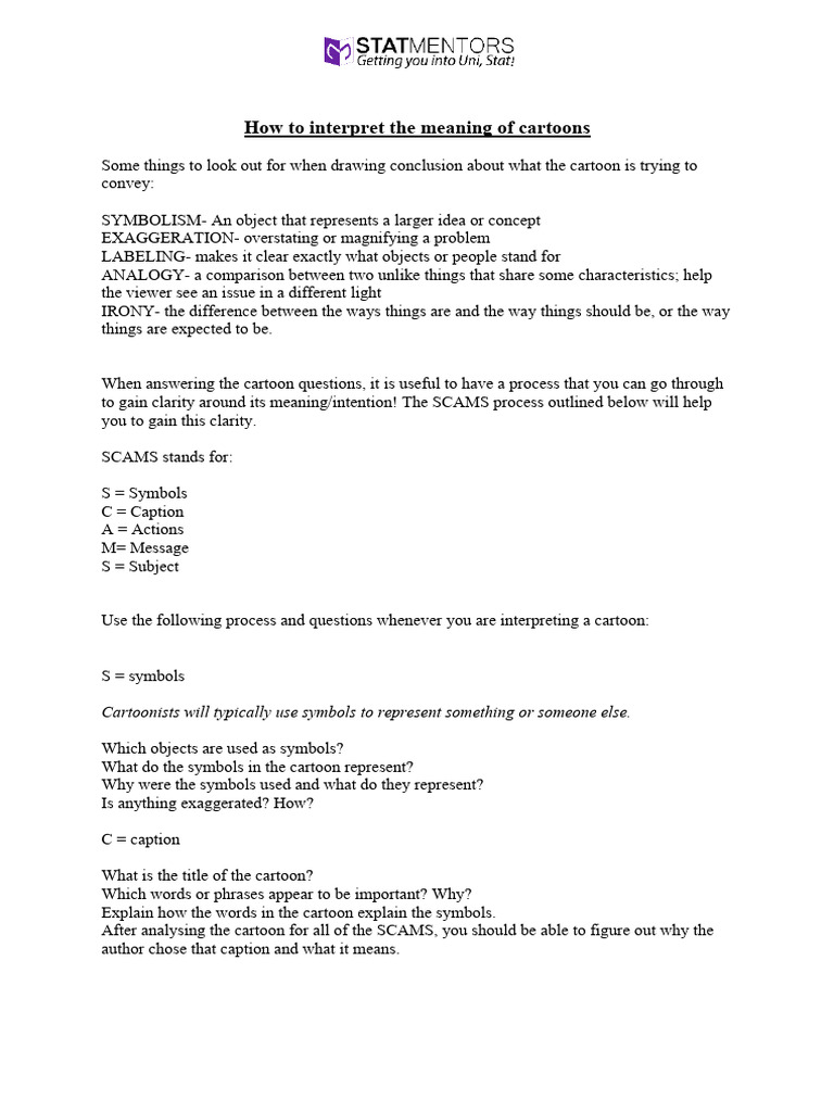 Understanding Political Cartoons | PDF