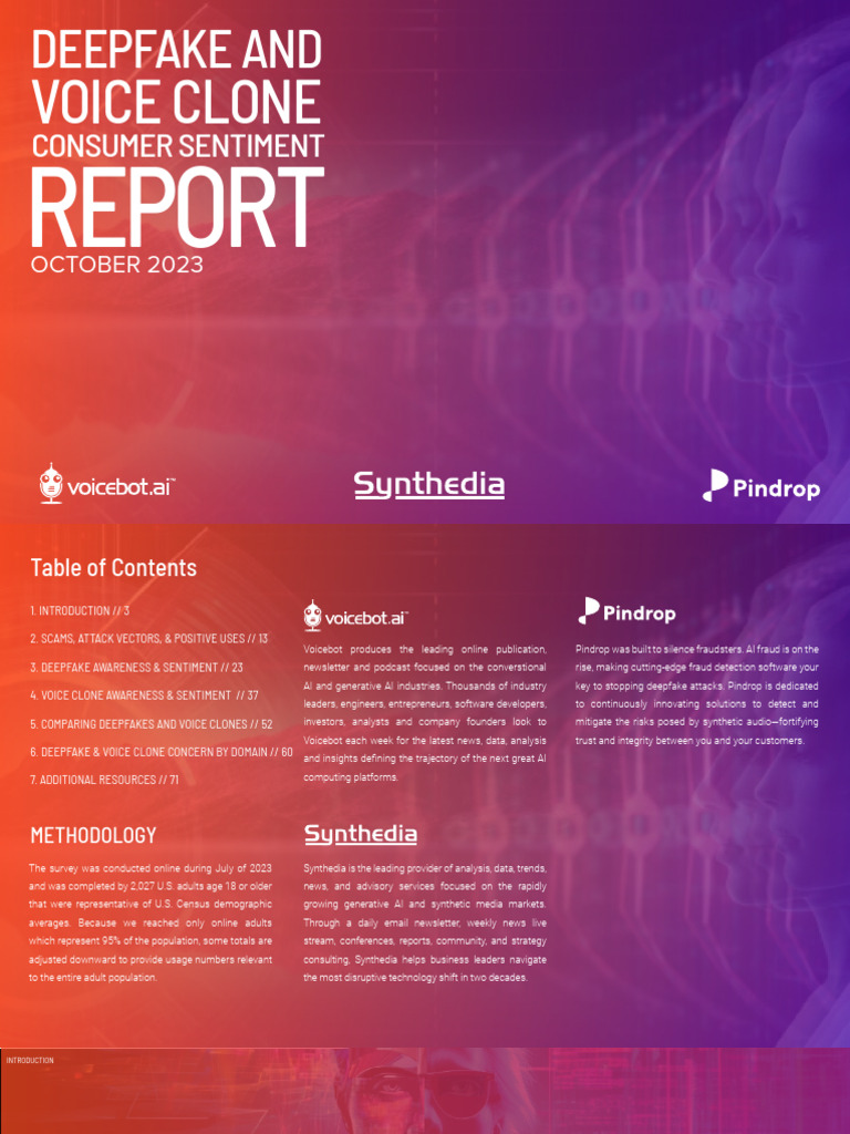 2023 Deepfake and Voice Clone Consumer Report | PDF | Artificial Intelligence | Intelligence (AI ...