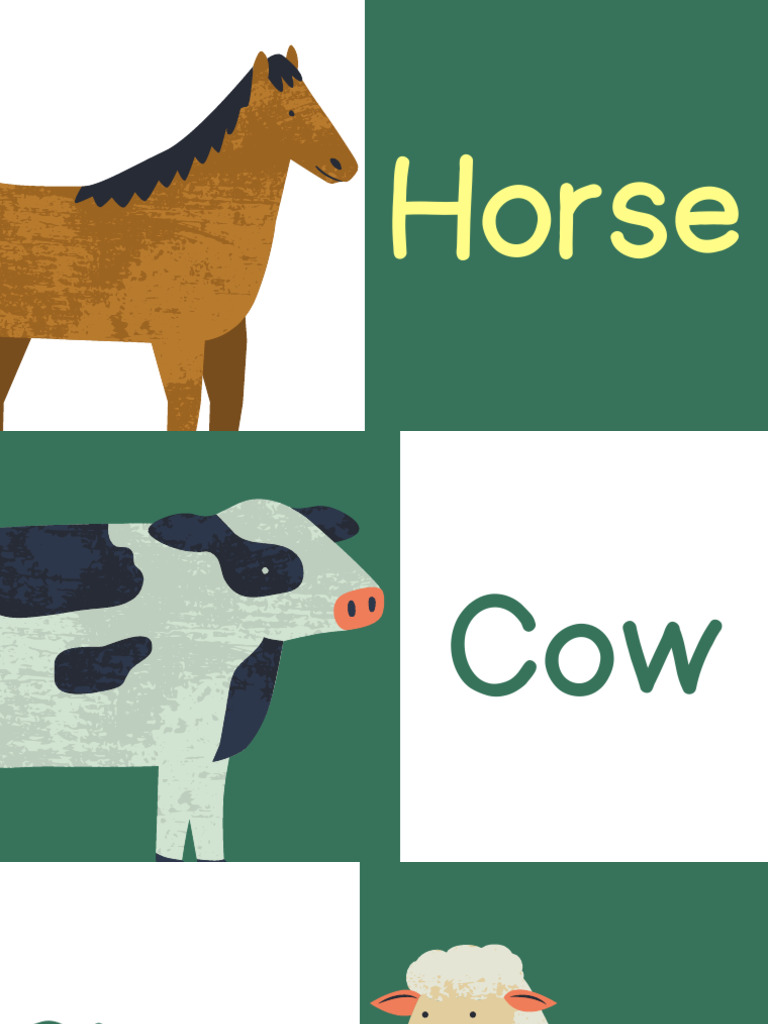 Green and White Clean Minimalist Farm Animals Science Lesson ...