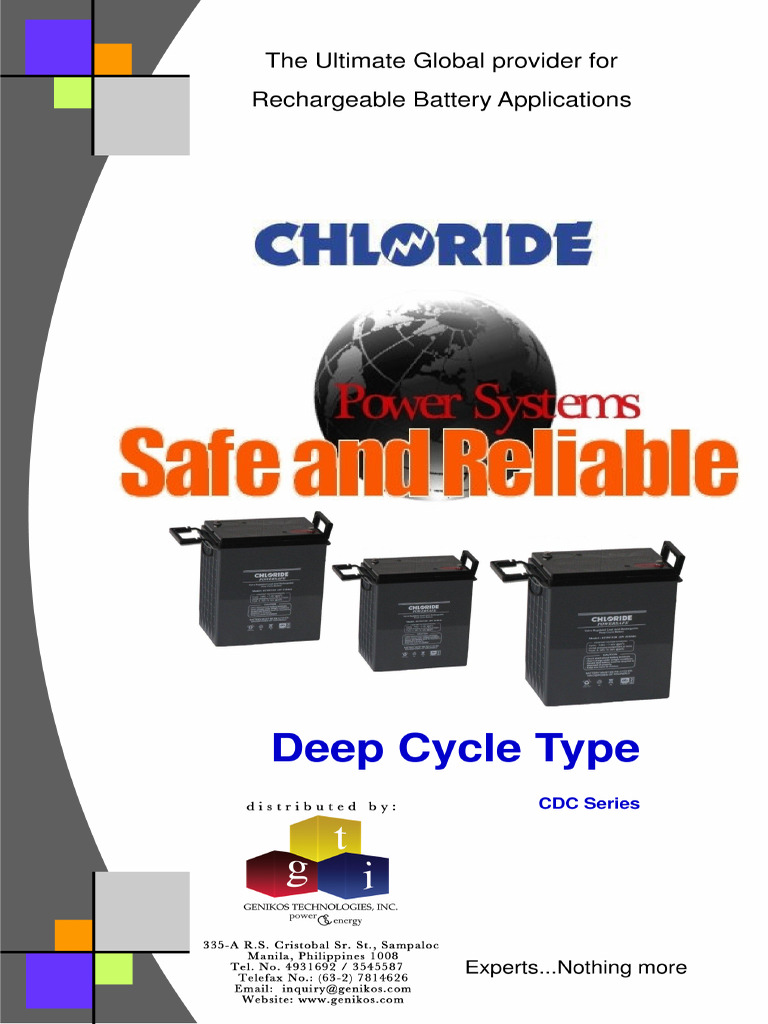 GTI-BROCHURE-Chloride Powersafe Deep Cycle Maintenance Free Battery ...