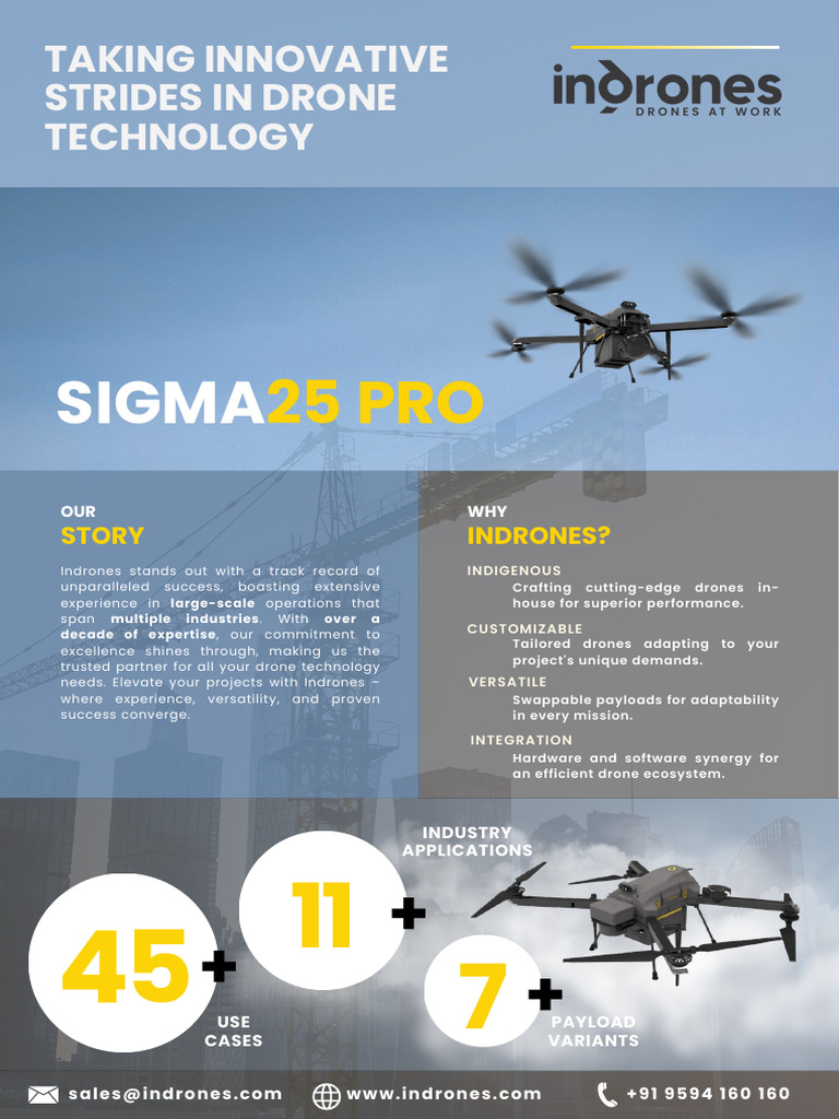 Product Brochure - Sigma 25 Pro | PDF | Unmanned Aerial Vehicle | Transport
