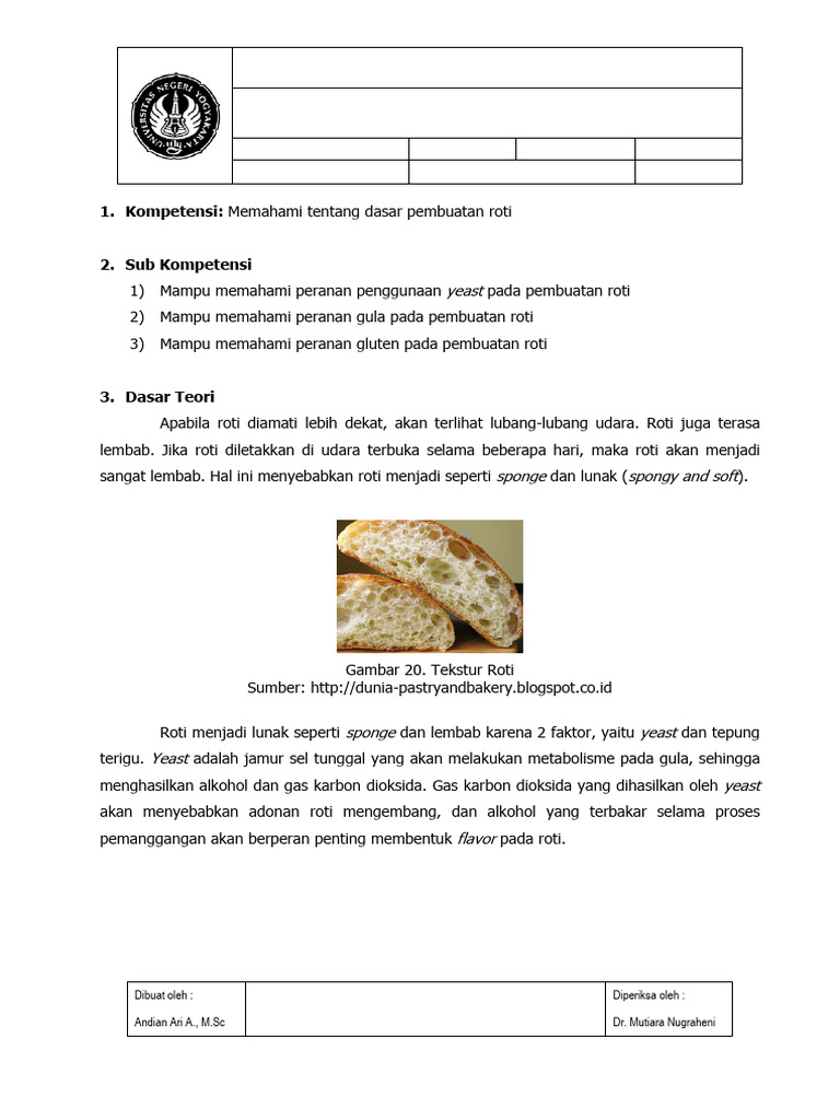 09 Labsheet UBP - Roti | PDF