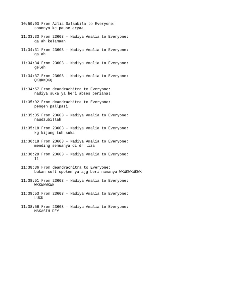 Chat Transcript Highlights | PDF