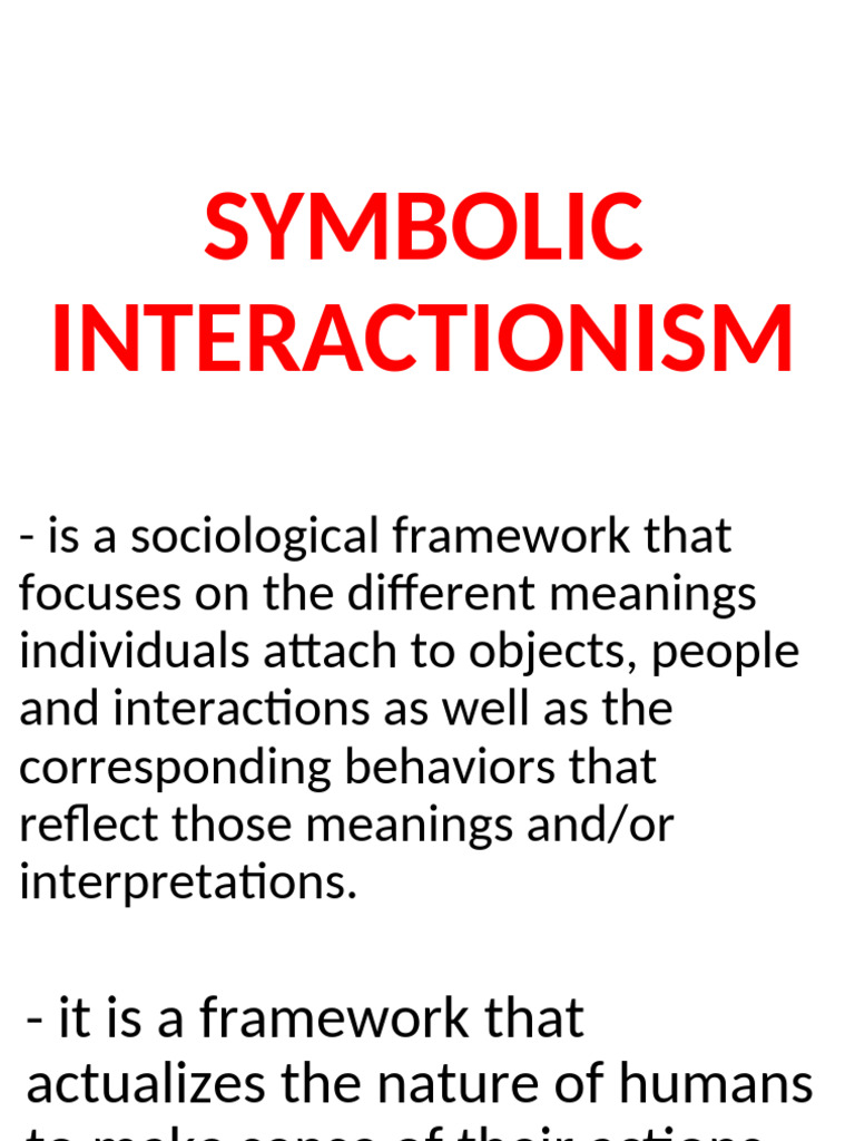 Symbolic Interactionism | PDF | Behavioural Sciences | Communication