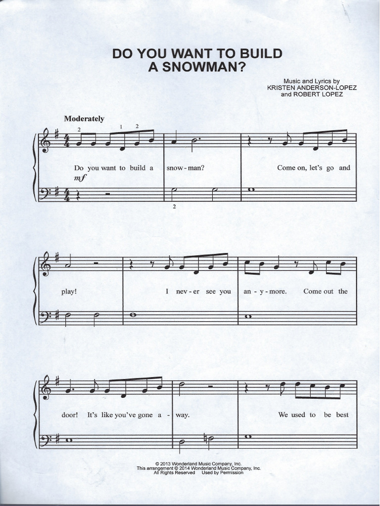 Do You Want To Build A Snowman (FULL) | PDF