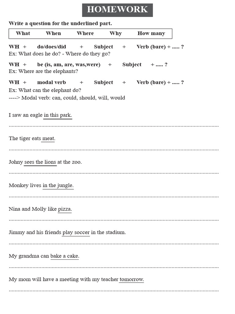 Forming WH Questions in English | PDF