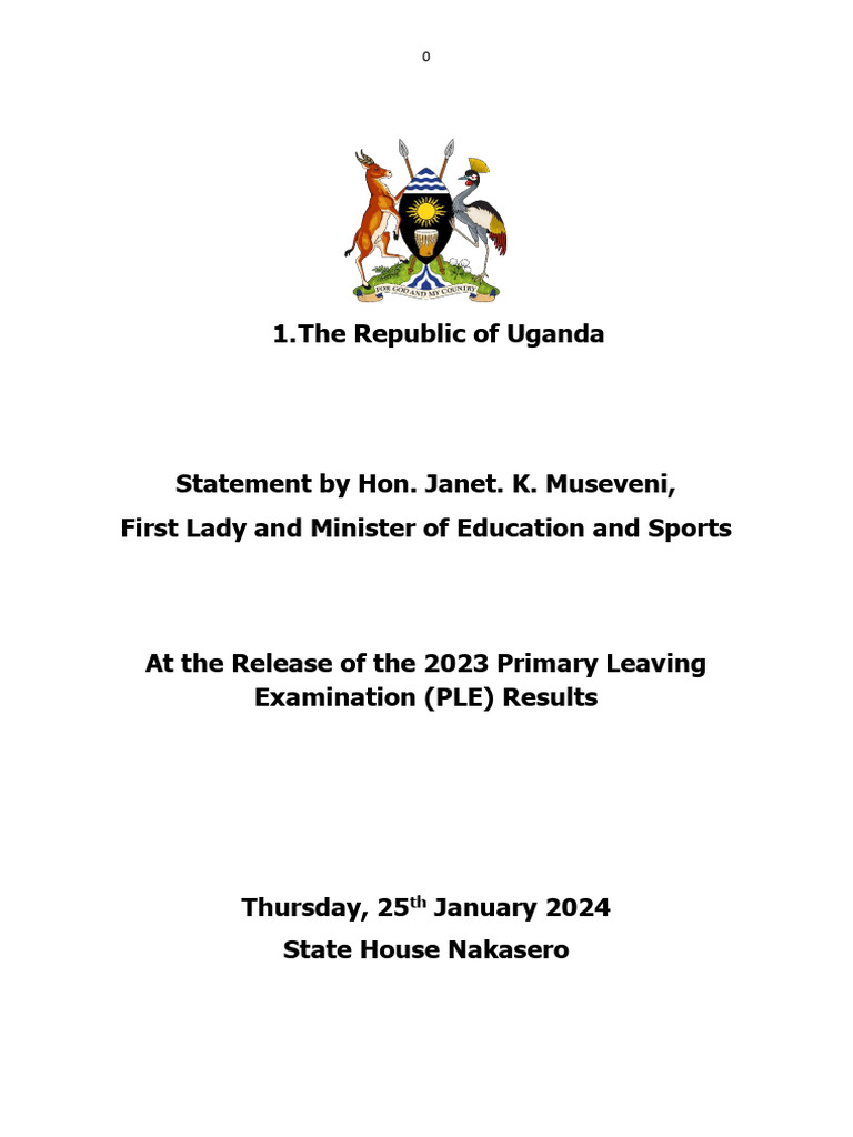 2023 PLE Results Announcement | PDF | Learning | Curriculum