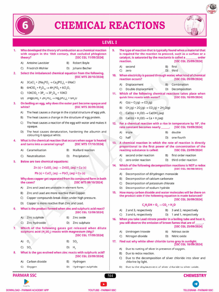 Chemical Reactions Eng MCQ - Little Boy | PDF